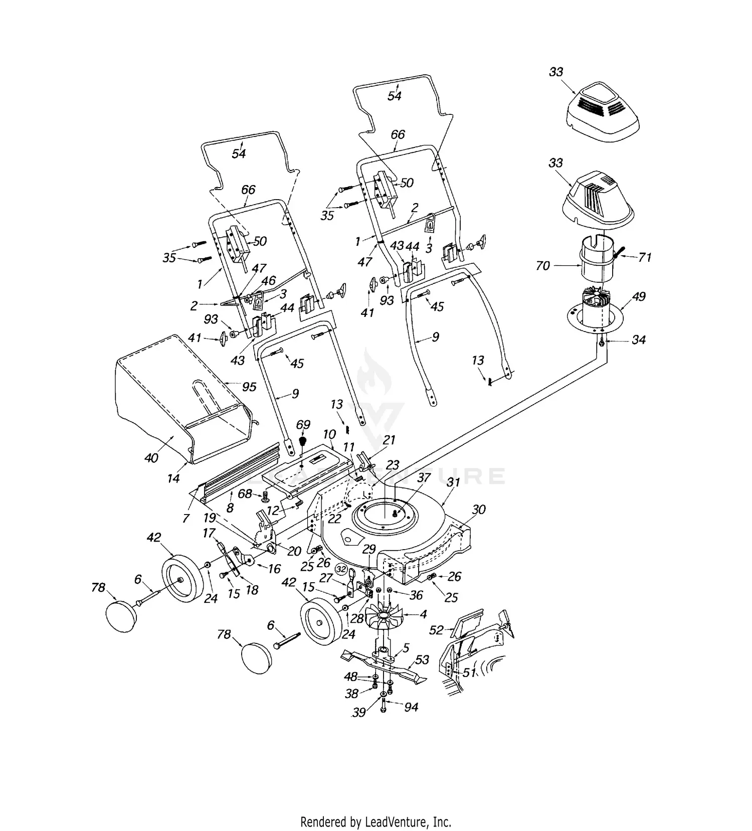 MTD 18A-407-136 (1997) Parts Diagrams