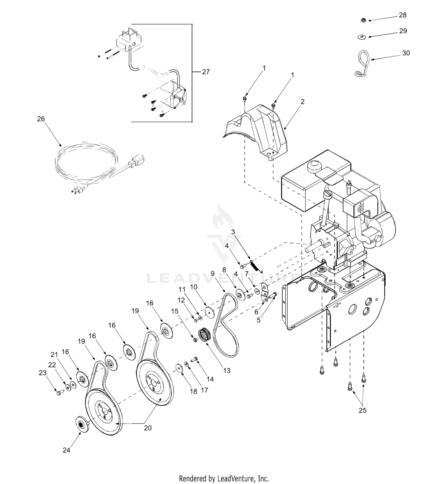 MTD 31AH7Q3G190 Snow Boss SB-955-T (2002) Parts Diagrams