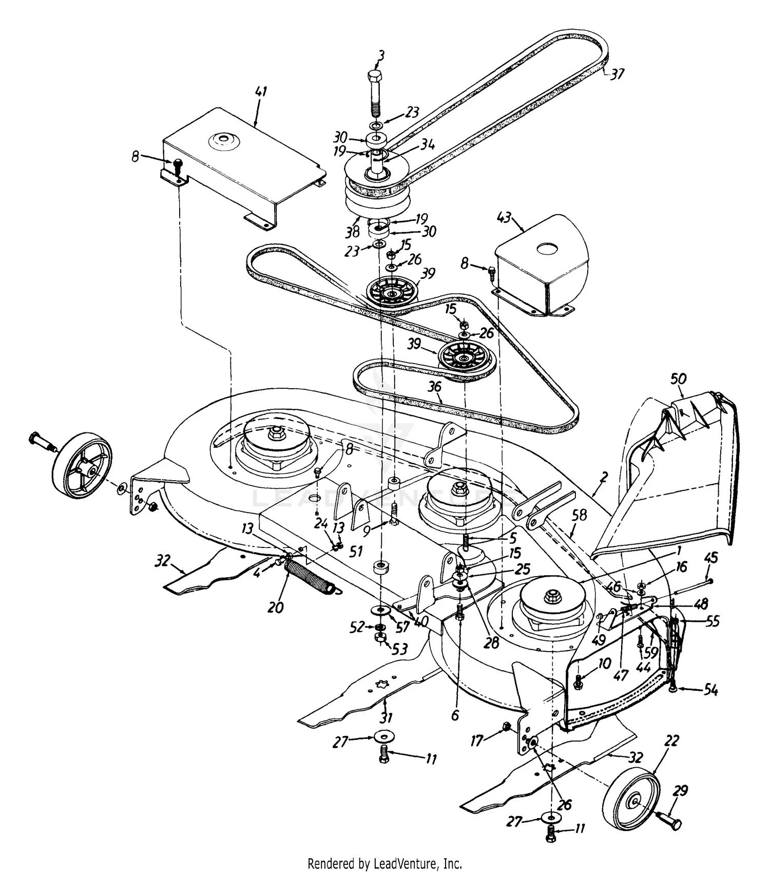MTD 135T676H190 Lawn Tractor LT-16 (1995) Parts Diagrams