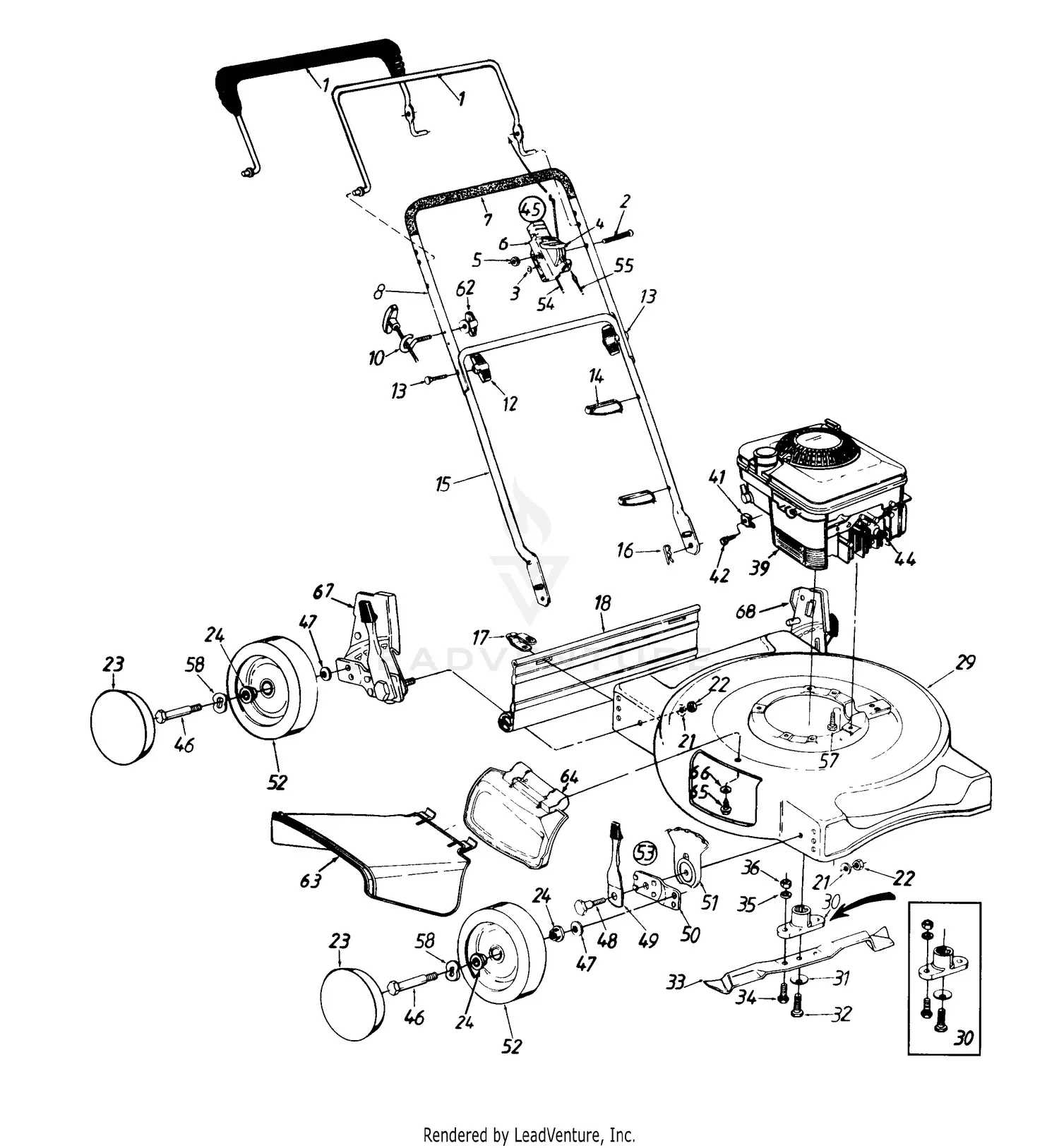 MTD 115-734A205 (1995) Parts Diagrams