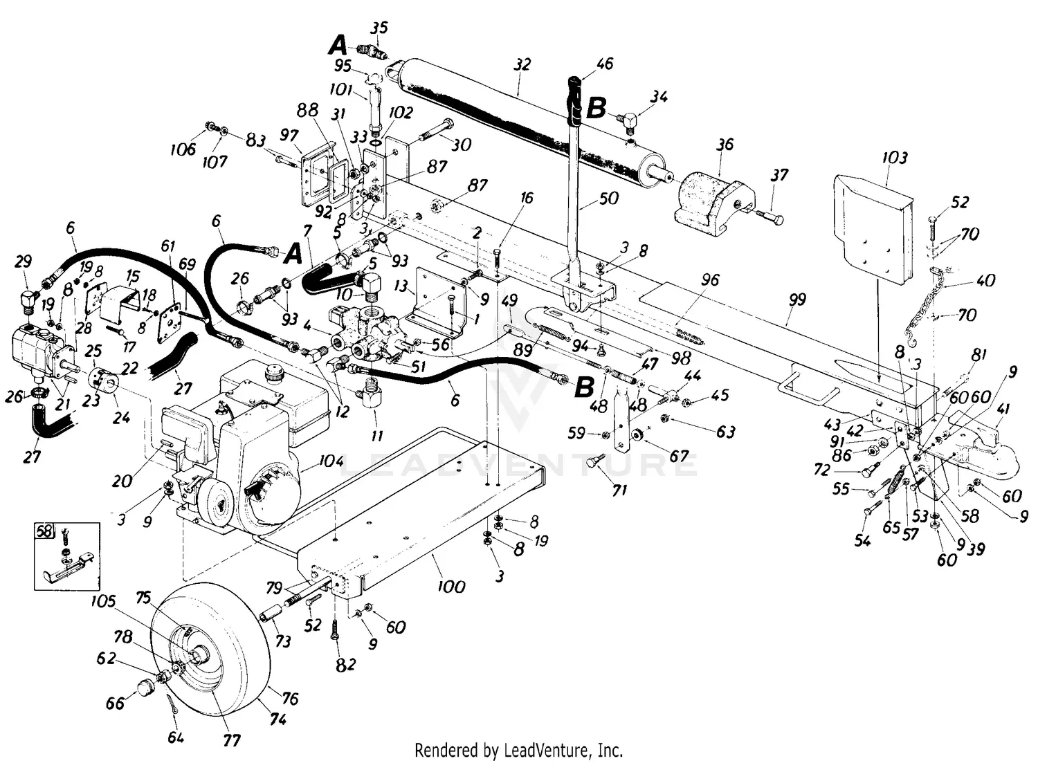 MTD Servistar Mdl SSR 642 Parts Diagrams