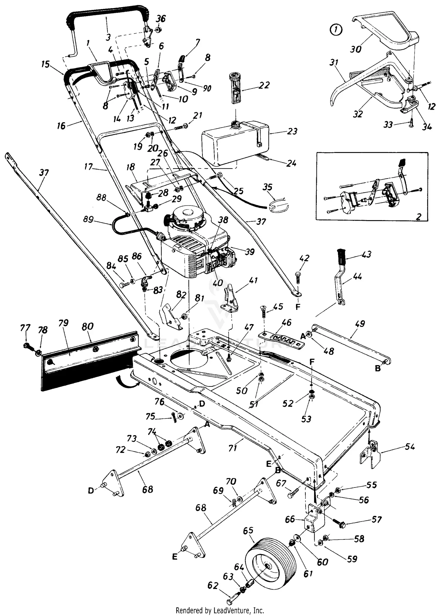 MTD Servistar Mdl 128-560B105/36577 Parts Diagrams