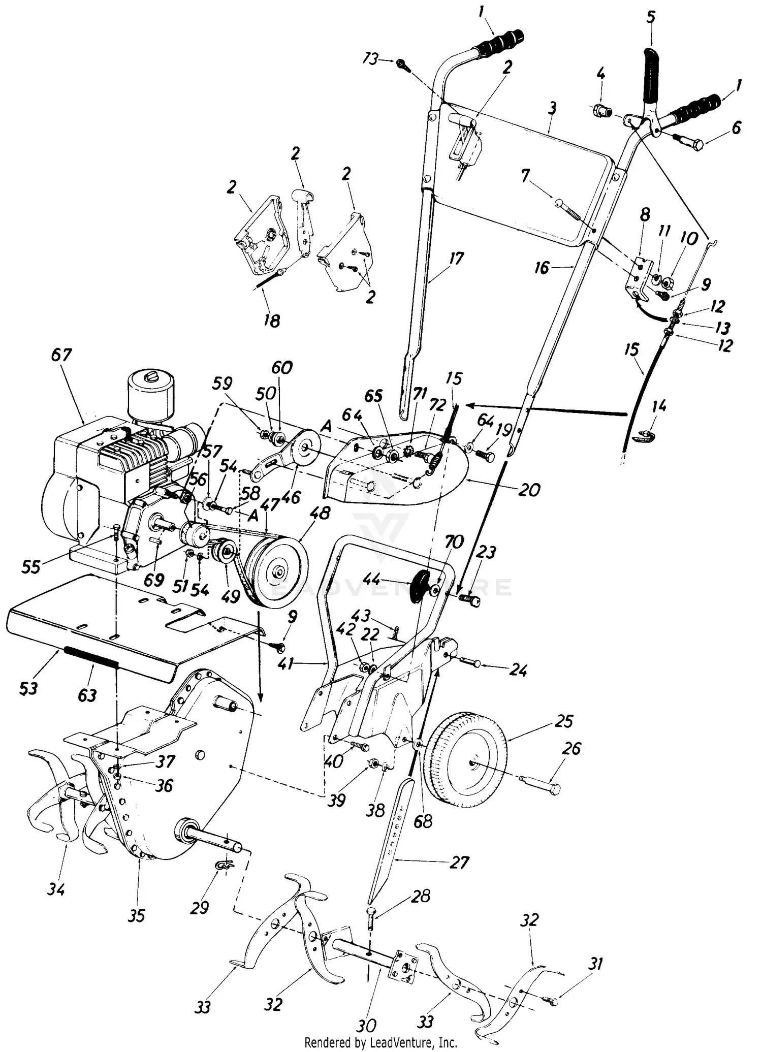 MTD Hechinger Mdl 217-031-372 Parts Diagrams