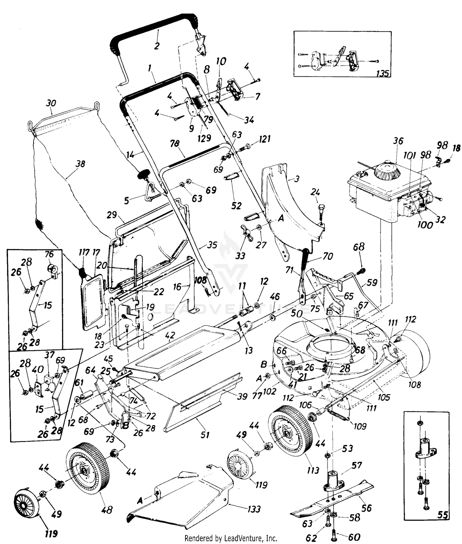 MTD Hechinger Mdl 117-112-372 Parts Diagrams