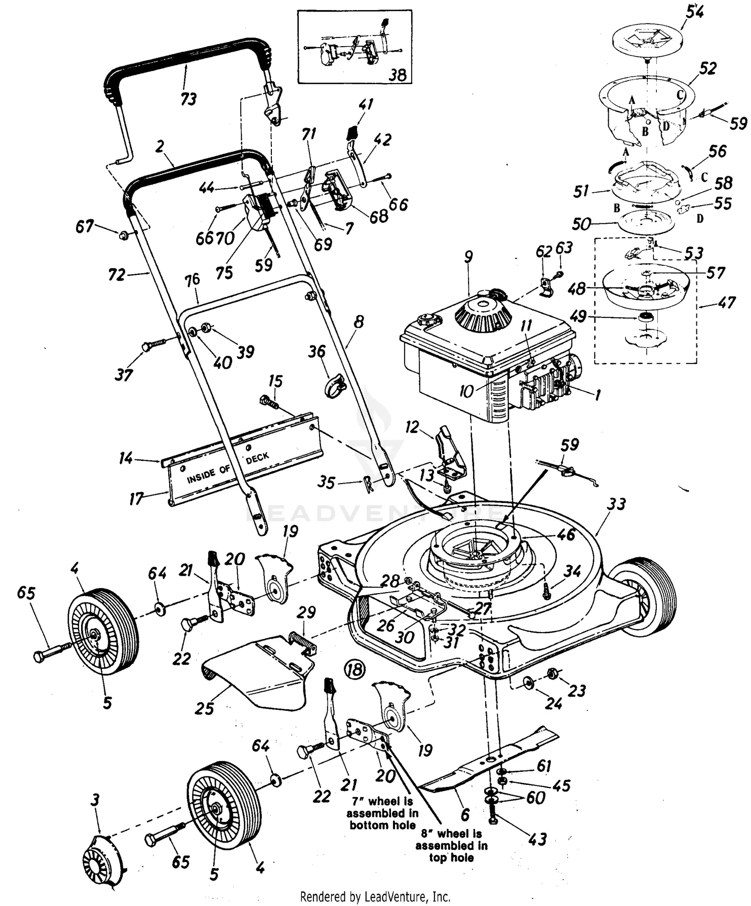 MTD Westminster II Mdl 074 Parts Diagrams