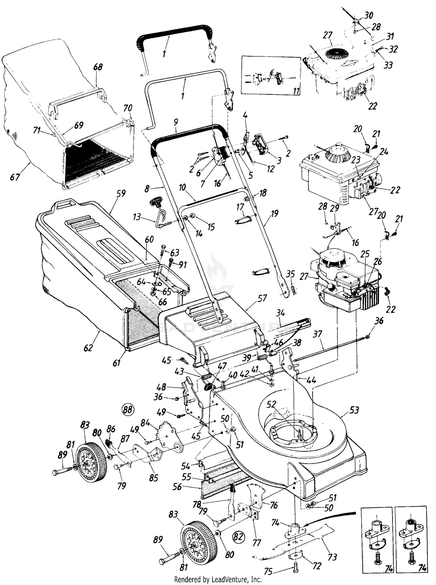 MTD Turfpower Mdl 424R Parts Diagrams