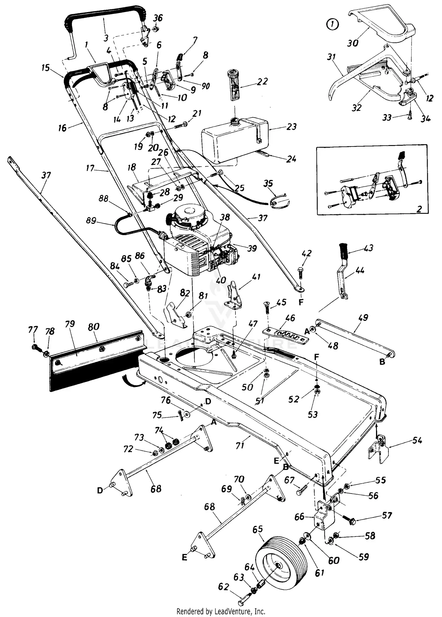 MTD Turf Power Mdl 560B Parts Diagrams