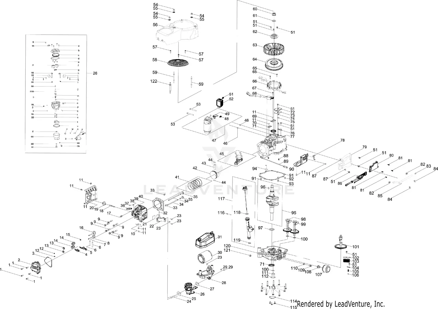 MTD AX90HUC 547cc Engine Parts Diagrams