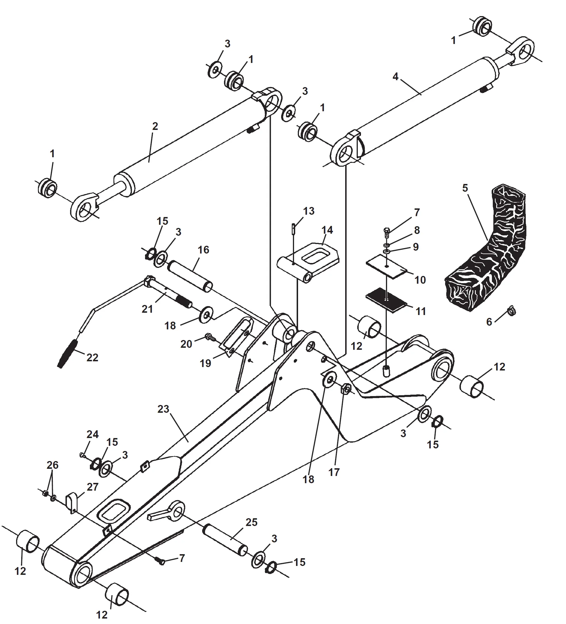 Bradco Backhoe 509B & 511B Parts Diagrams