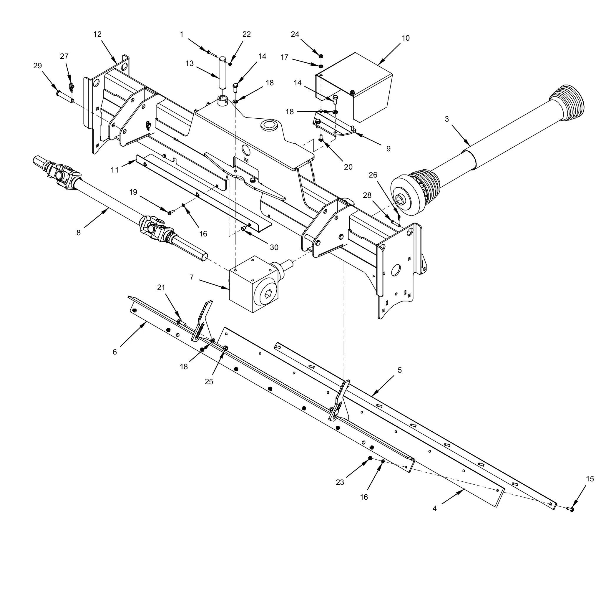 FFC Power Rake Parts Diagrams