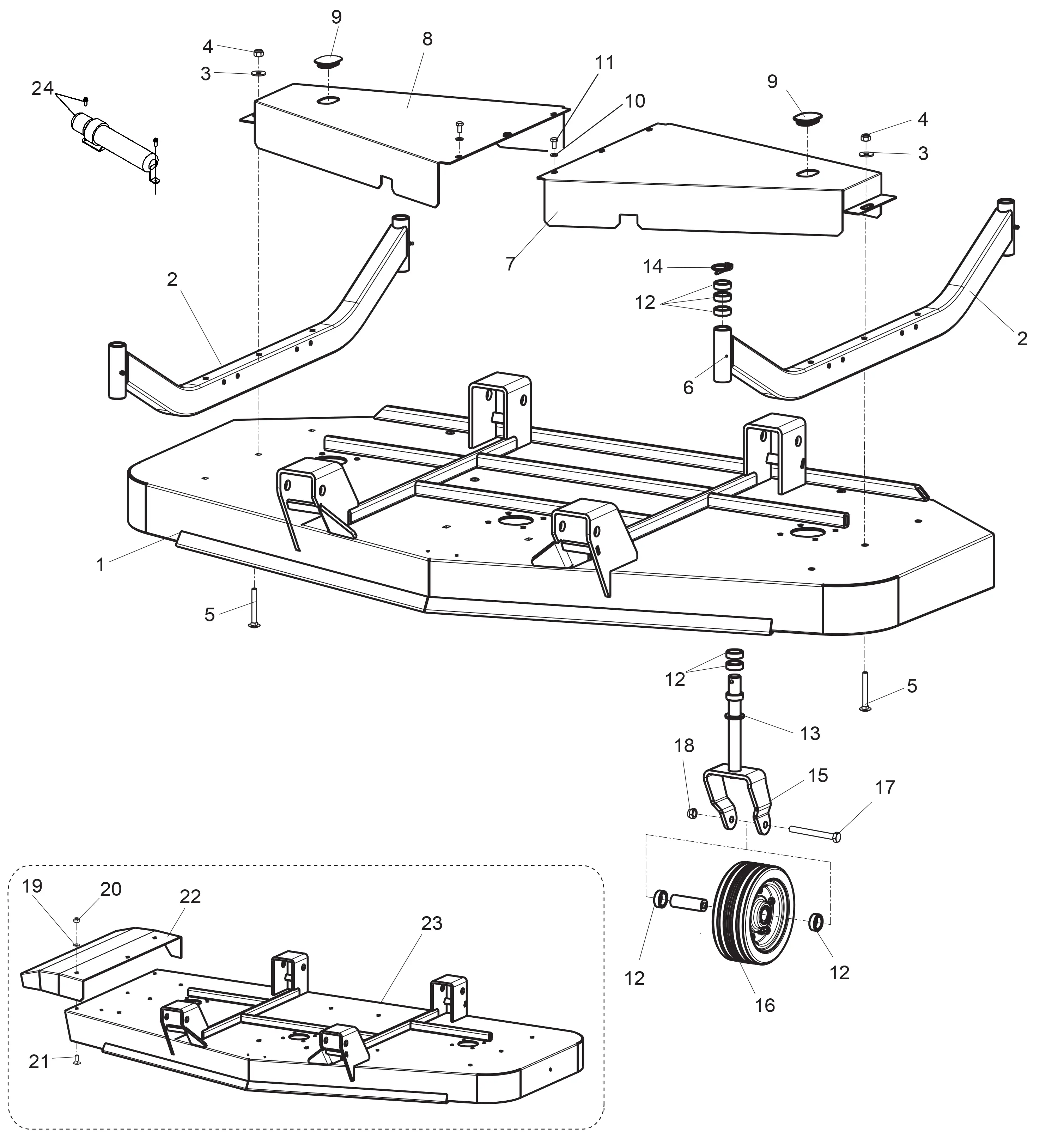 Kodiak Finishing Mowers Parts Diagrams