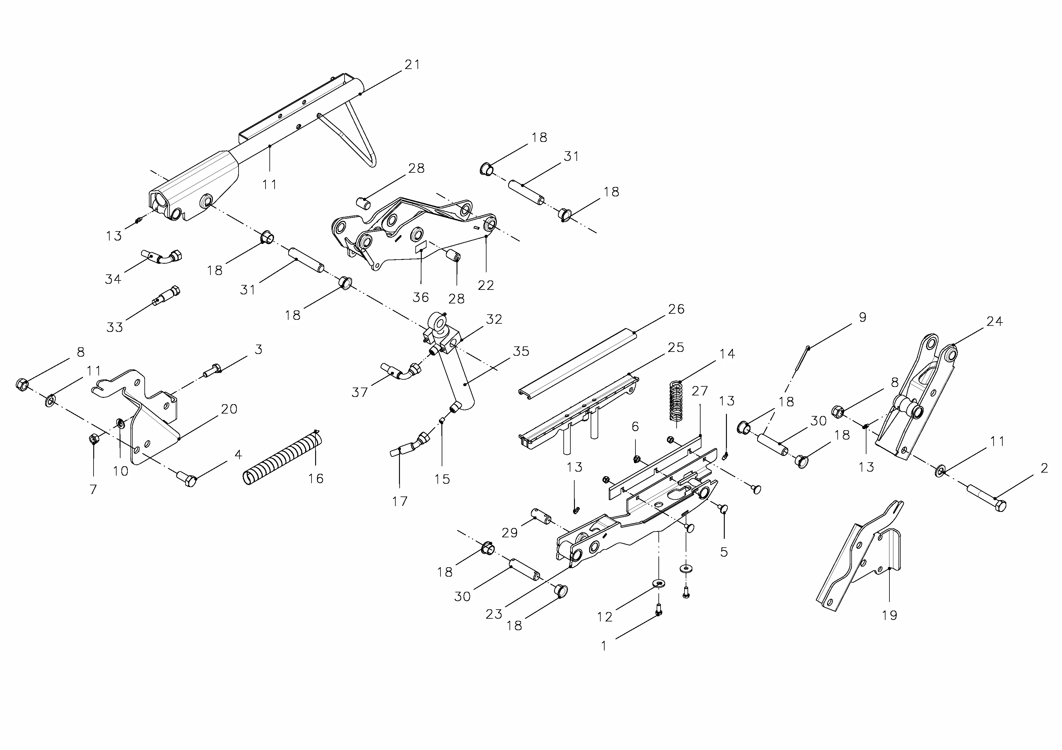 Kverneland 6460 BALEPACK (S/N VGRW000390) (2009) Parts Diagrams