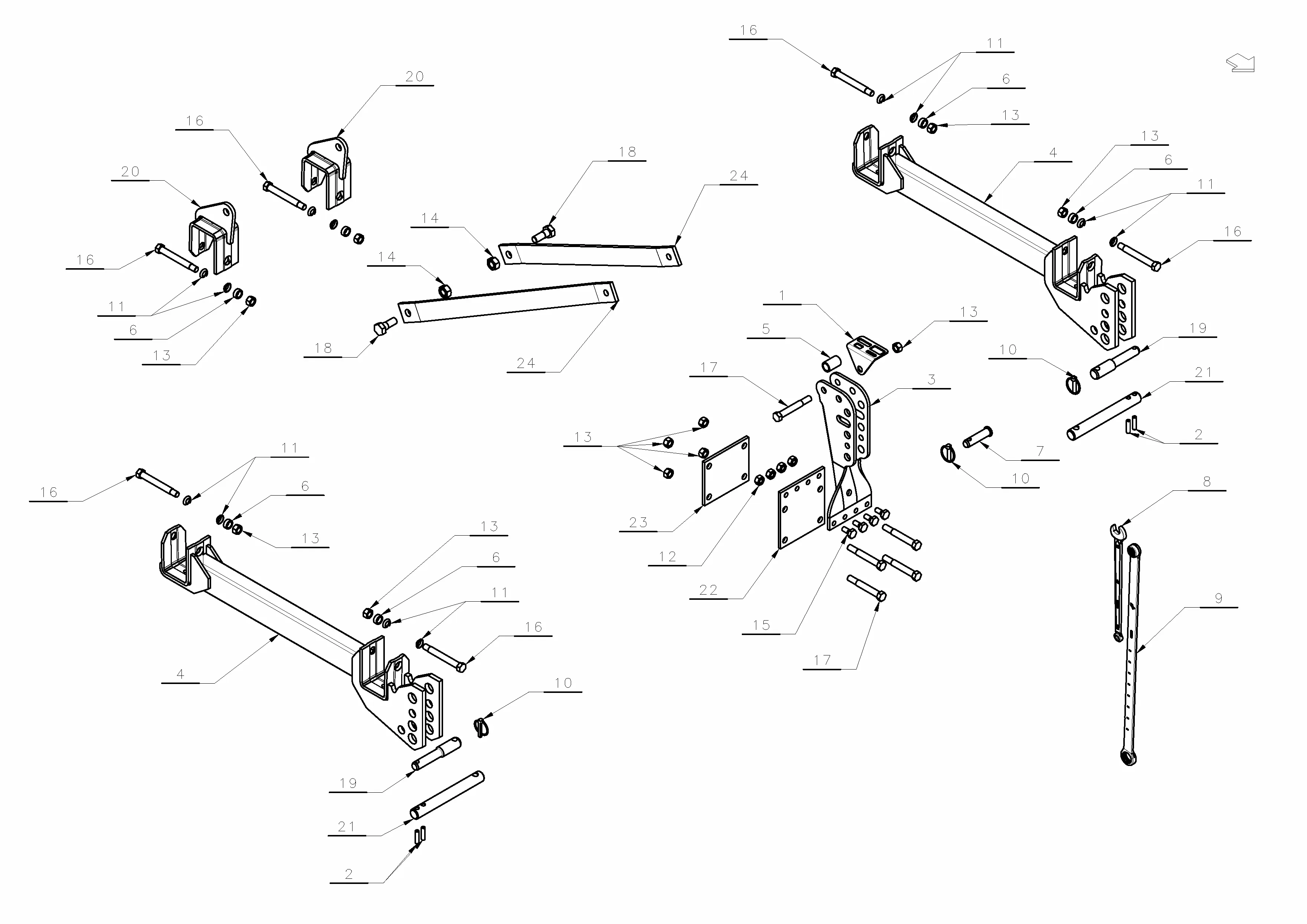 Kverneland CLG II (S/N 2885) (2020) Parts Diagrams