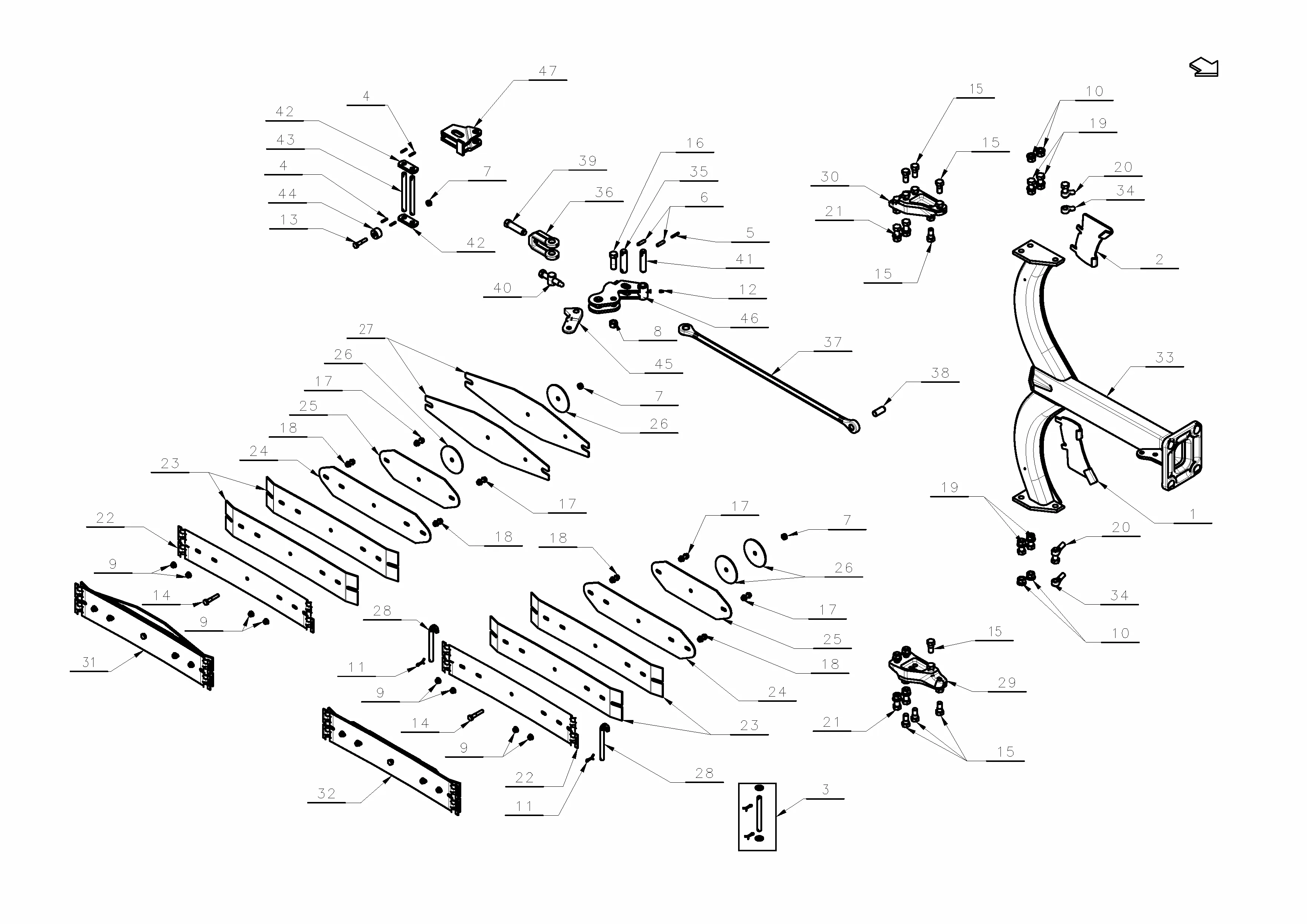 Kverneland ED (S/N 9185) (2021) Parts Diagrams