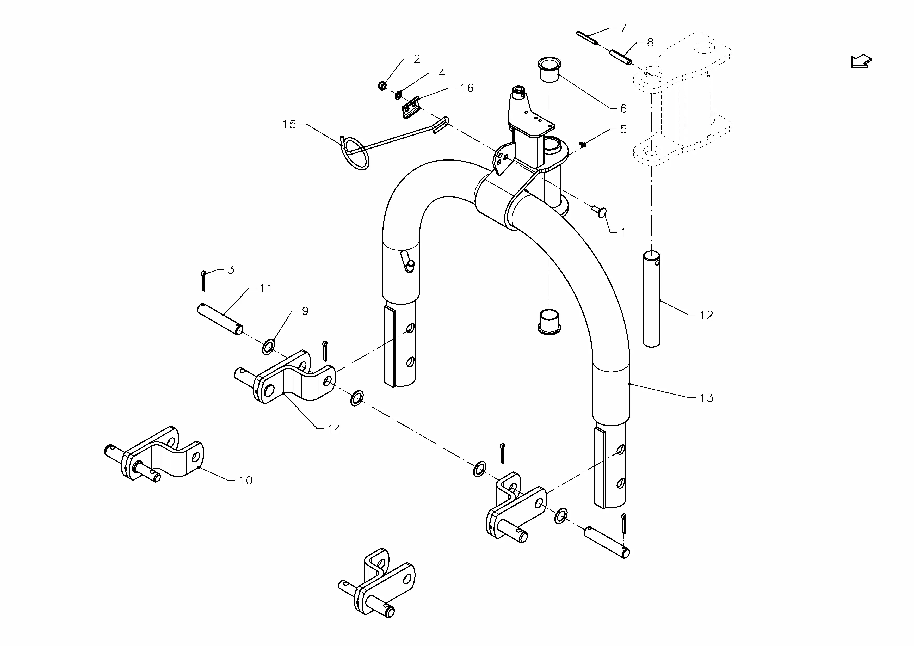 Kverneland 9584 C - RAC6588 (S/N VF65880001 - 0049) (2010) Parts Diagrams