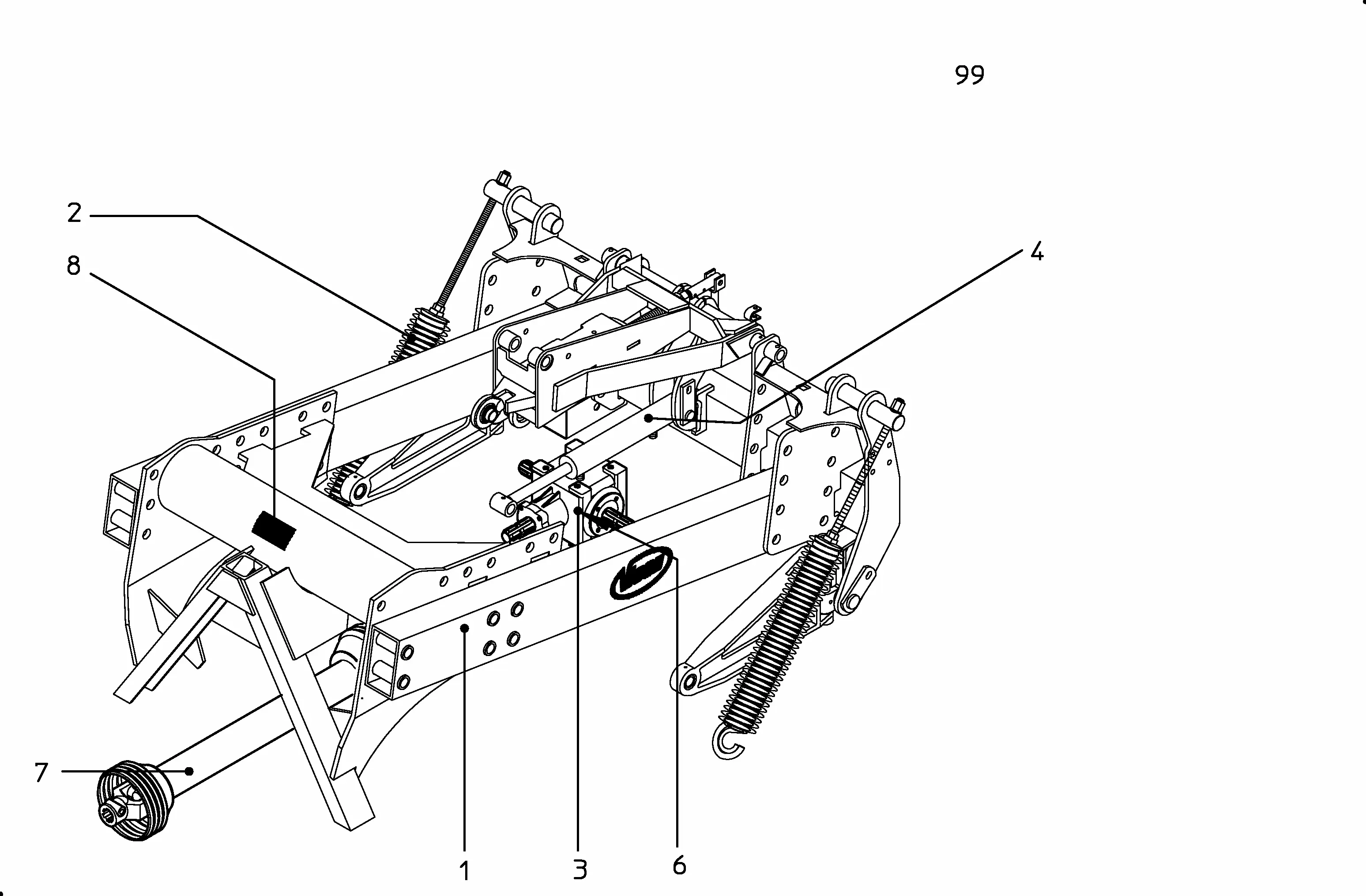 Vicon FM 3..1 HITCH FRAME - 27391-01 (S/N 1095 - 1109) (2004) Parts ...