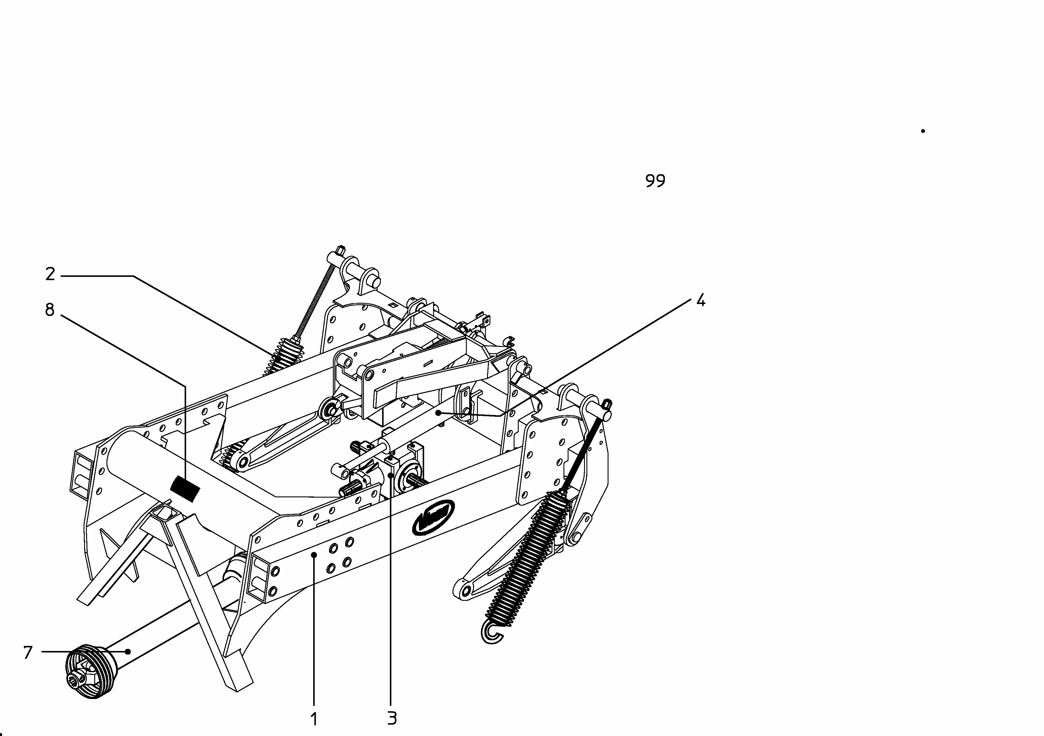 Vicon FM 3..2 HITCH FRAME - 27409-00 (S/N 1001 - 1007) (2004) Parts ...