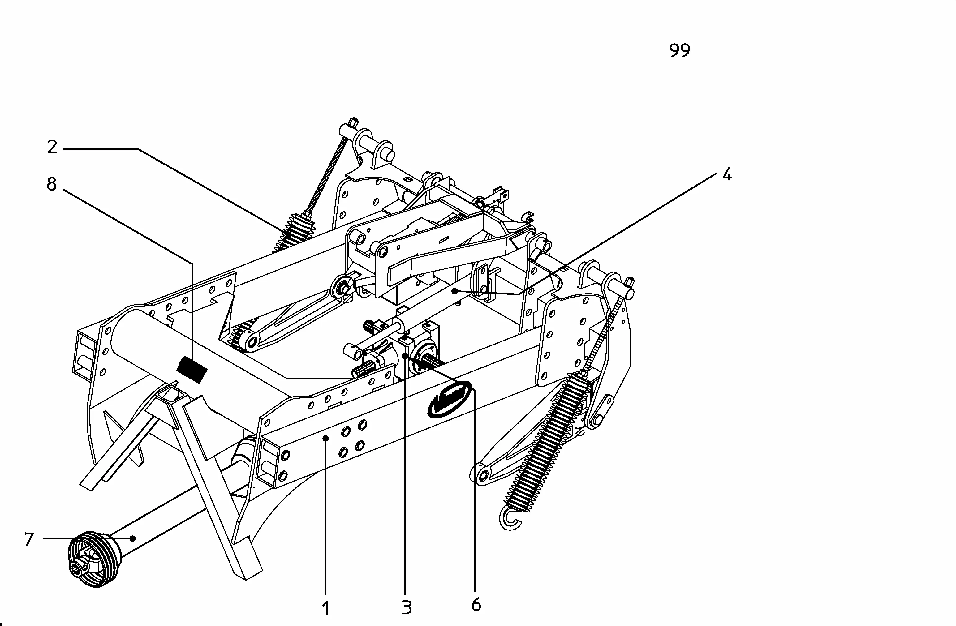 Vicon FM 3001 HPC HITCH FRAME - 27391-02 (S/N 1220) (2006) Parts Diagrams