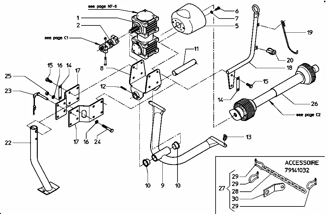 Vicon KM 2800 HITCH FRAME - 27293 (2000) Parts Diagrams