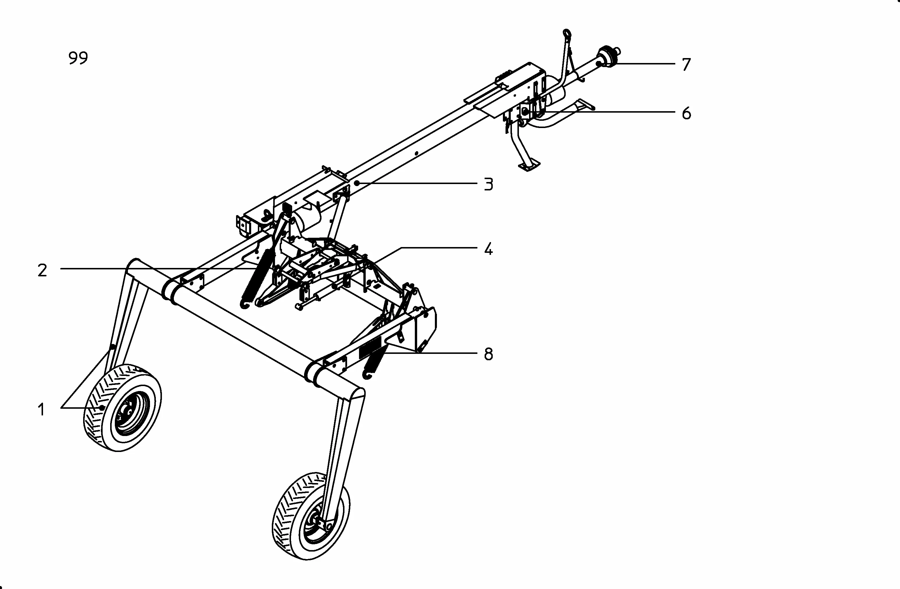 Vicon KM 2801 HITCH FRAME - 27366-03 (2004) Parts Diagrams