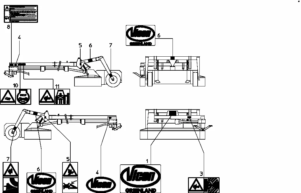 Vicon KM 2800 CP HITCH FRAME - 27236A (1996) Parts Diagrams