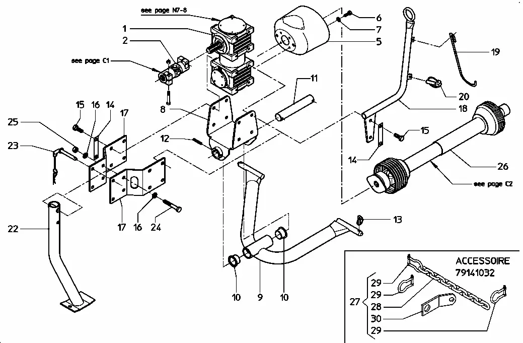 Vicon KM 3000 HITCH FRAME - 27294 (2000) Parts Diagrams