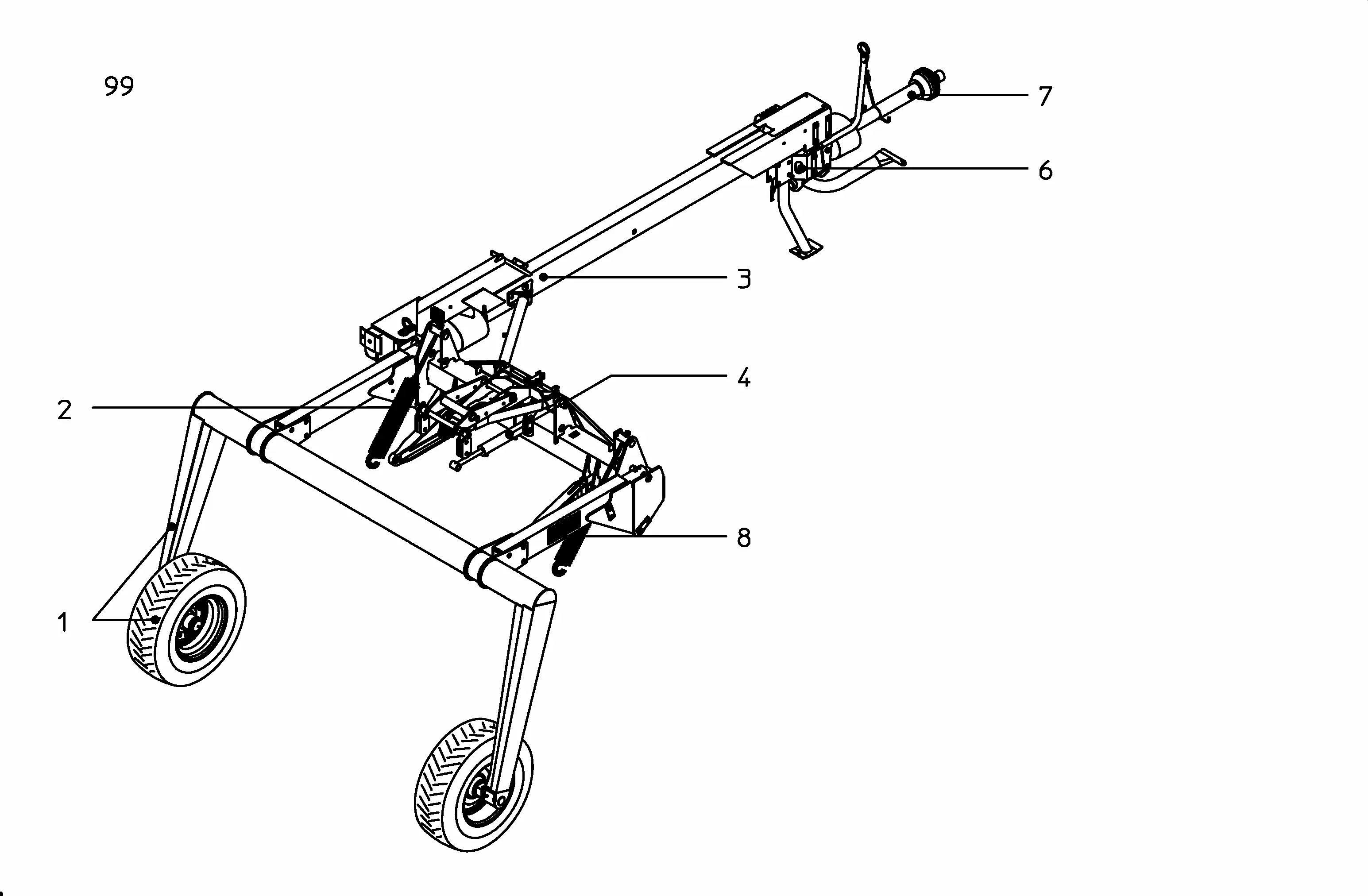 Vicon KM 3001 HITCH FRAME - 27348-05 (S/N 2378 - 2402) (2006) Parts ...