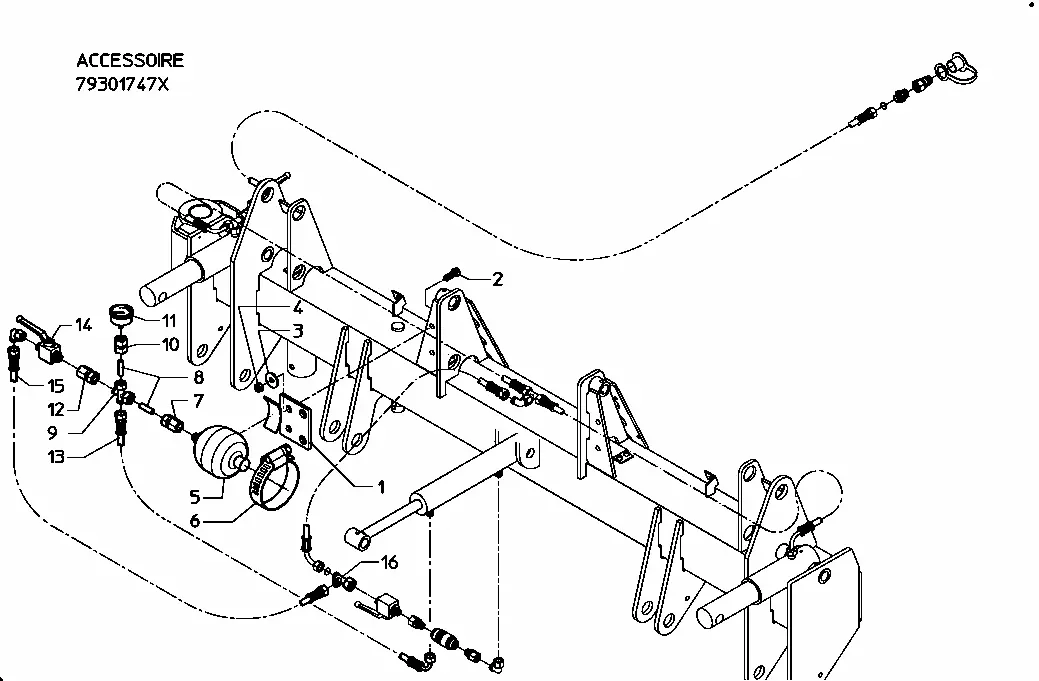 Vicon KM 3001 HITCH FRAME - 27348 (2001) Parts Diagrams