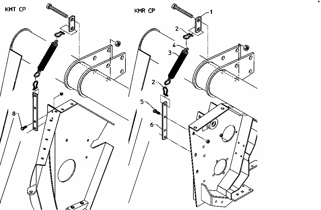 Vicon KM 3000 CP HITCH FRAME - 27297-3 (2001) Parts Diagrams