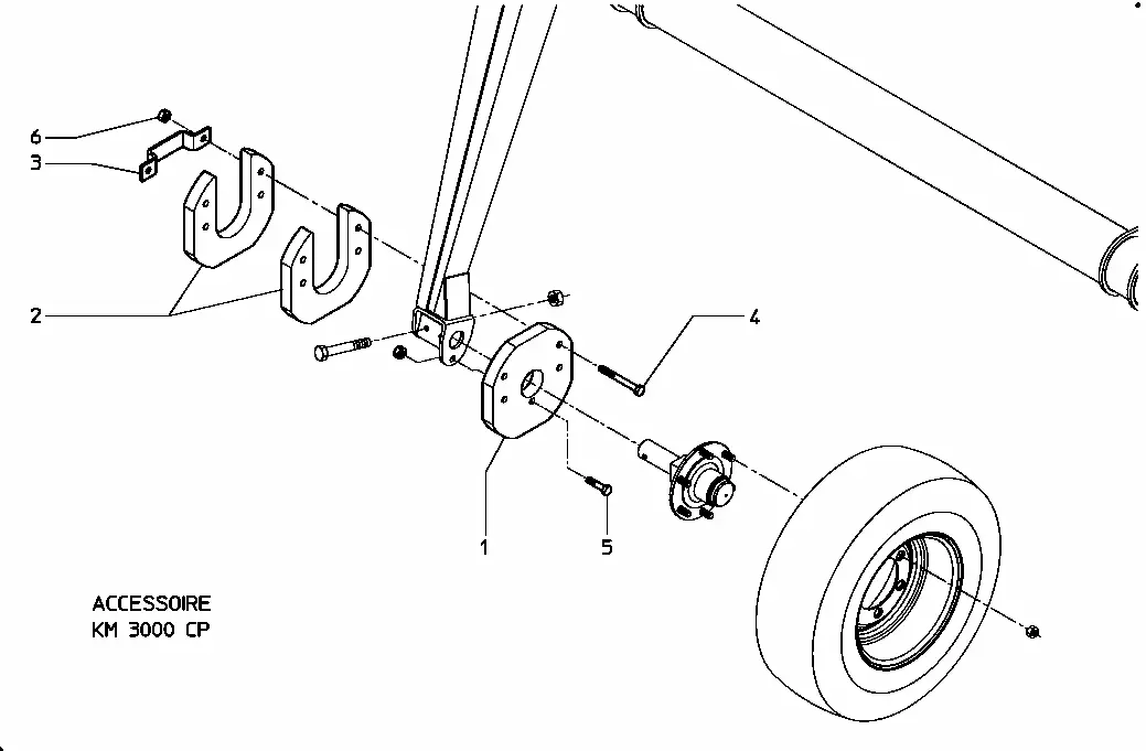 Vicon KM 3000 CP HITCH FRAME - 27275 (1998) Parts Diagrams