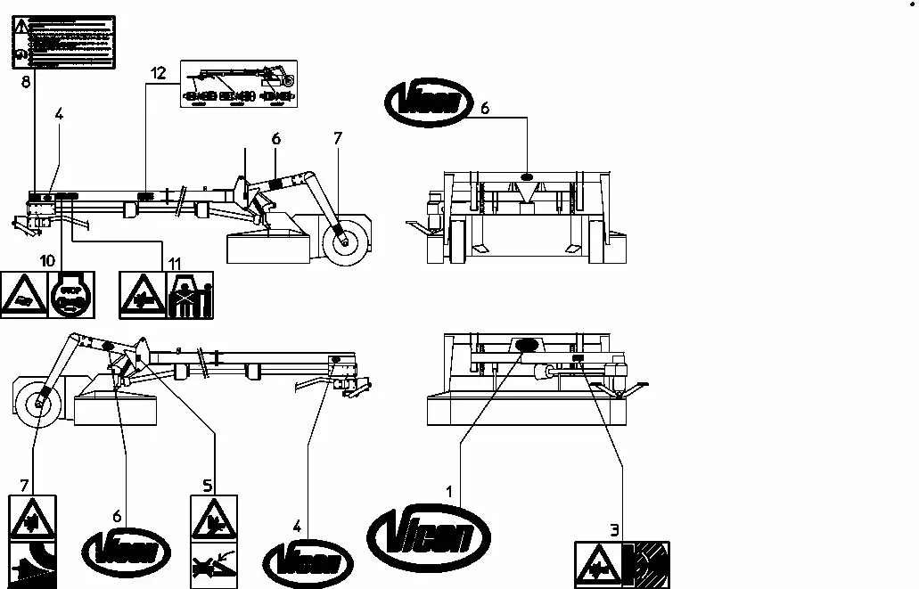 Vicon KM 3000 CP HITCH FRAME - 27275 (1997) Parts Diagrams