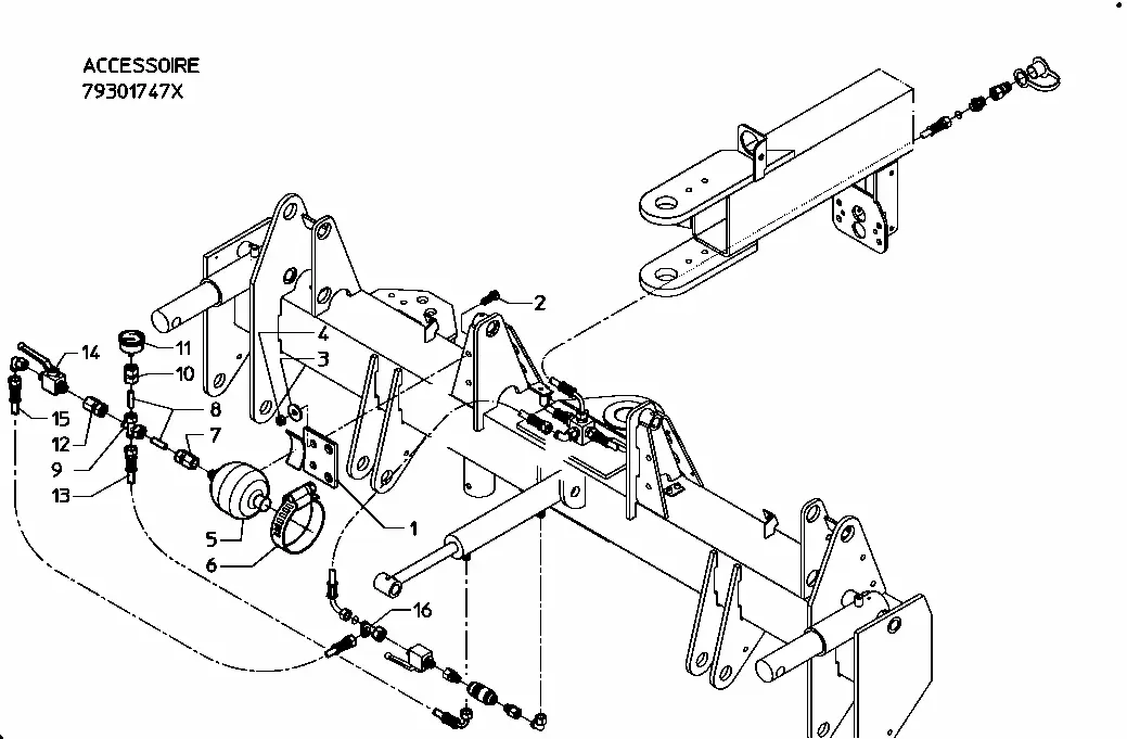 Vicon KM 3001 CP HITCH FRAME - 27350 (2002) Parts Diagrams