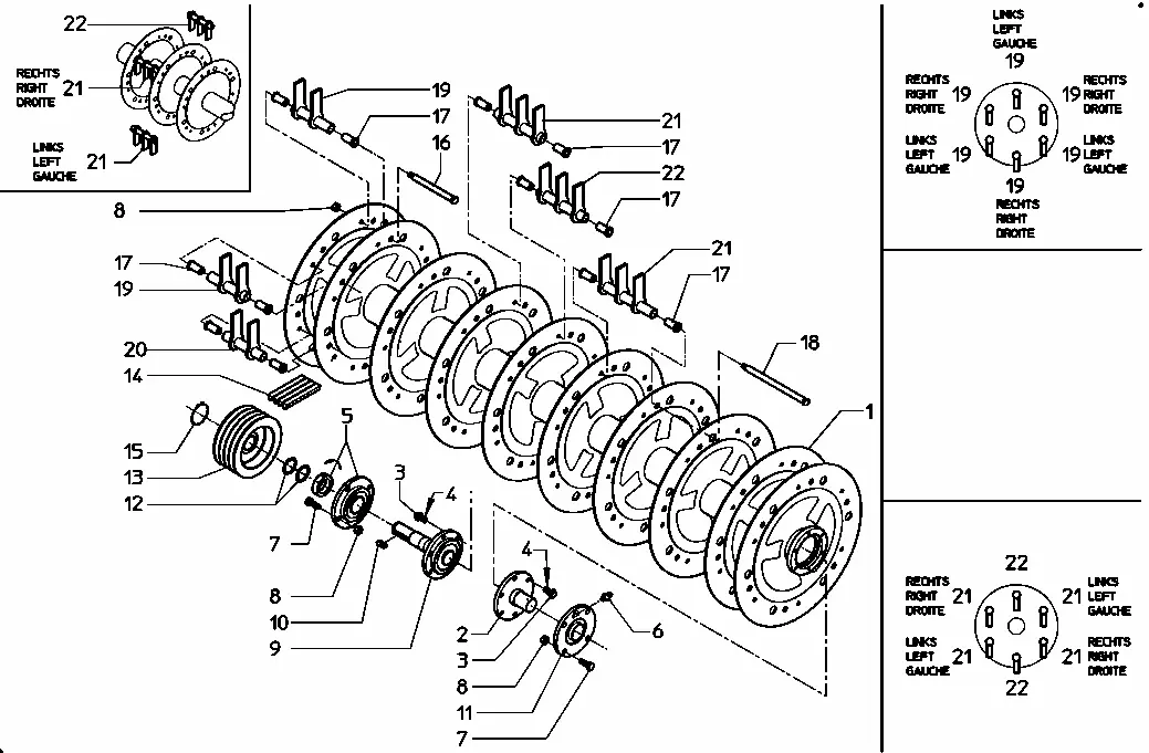 Vicon KMT 2800 MOWING UNIT - 27222B (1997) Parts Diagrams