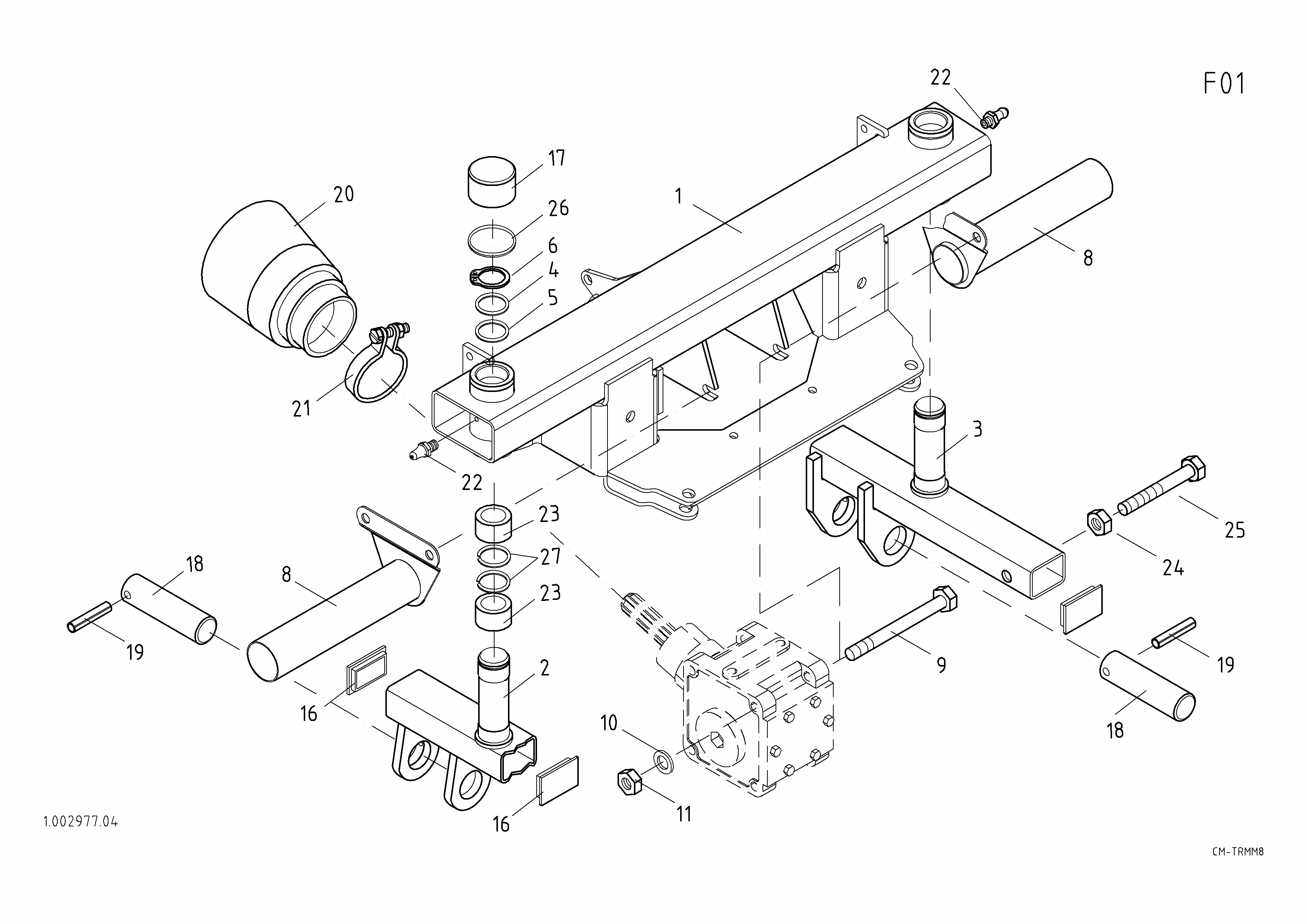 Vicon FANEX 833 T - 6918 (S/N 0101 - 0170) (2002) Parts Diagrams