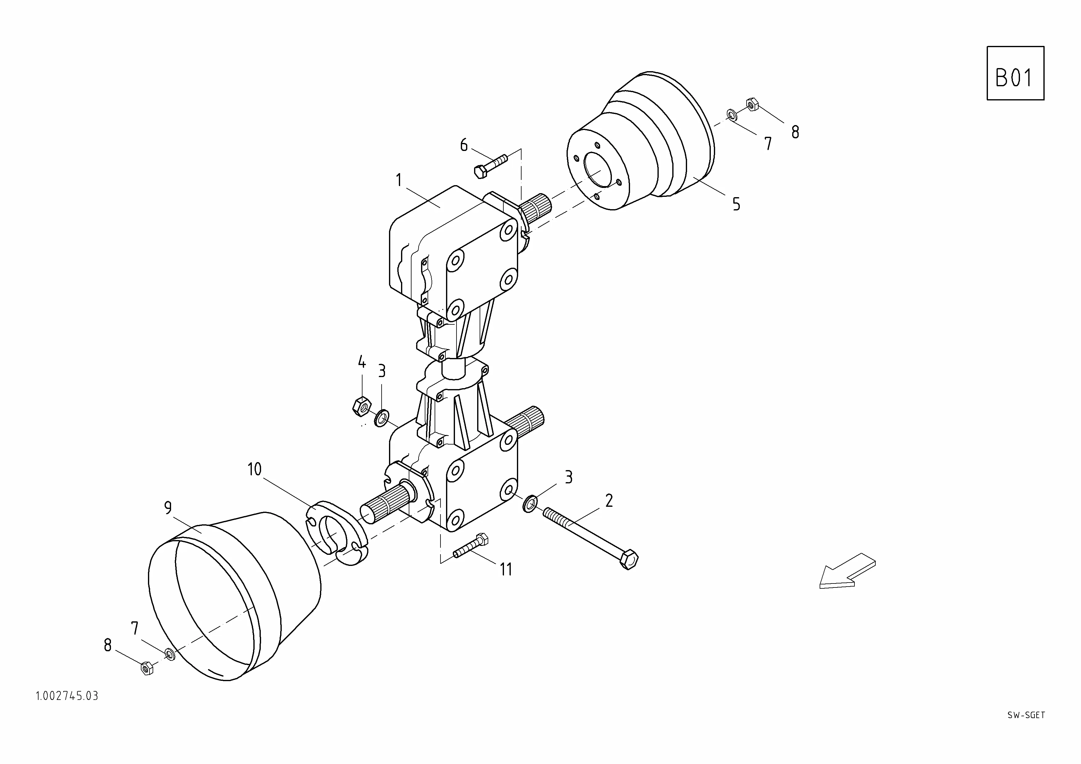 Taarup 9071 S EVO - 6962 (S/N 5000 - 5800) (2006) Parts Diagrams