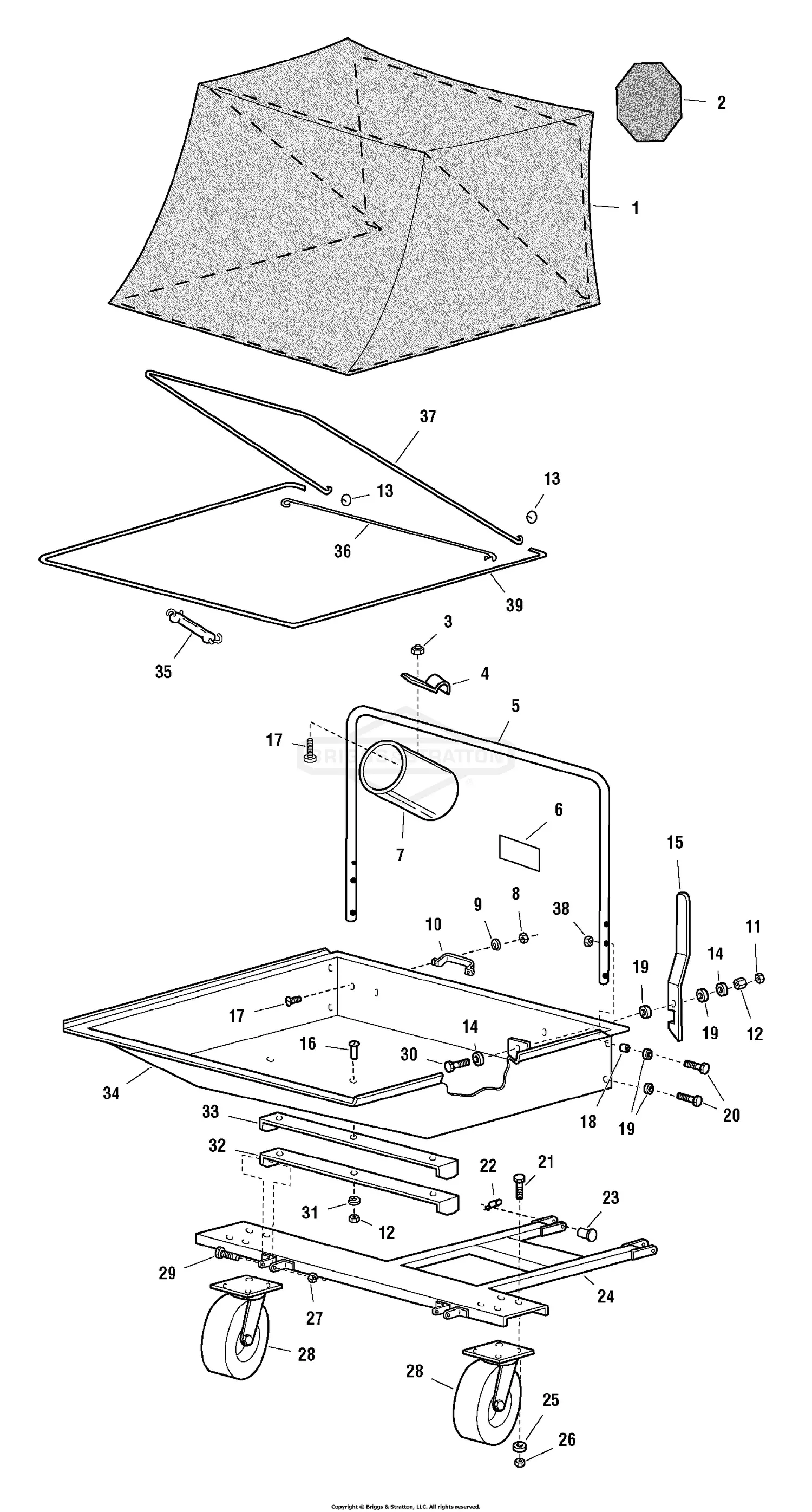 Simplicity 1694542 - Wide Body Cart Collector Parts Diagrams