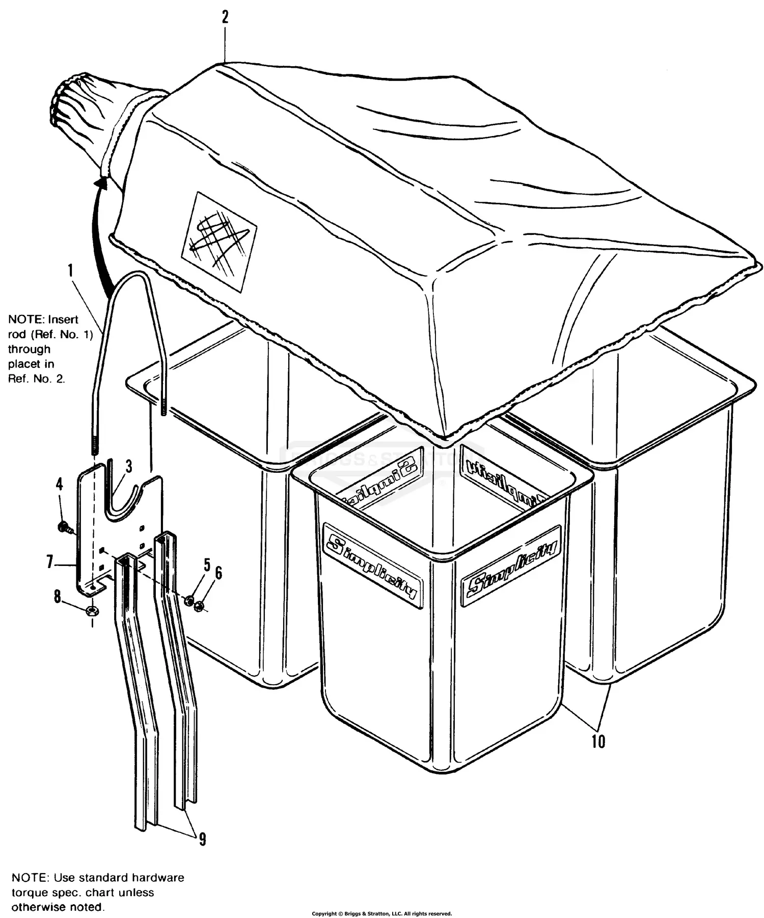 Simplicity 1691699 - Quad Bagger Parts Diagrams