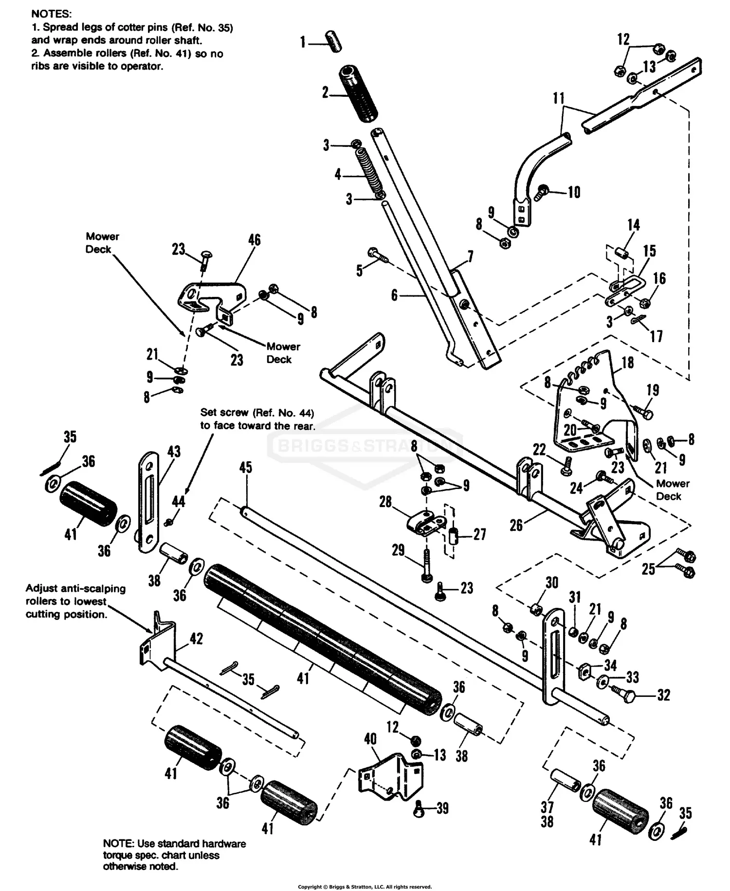 Simplicity 1691394 - 1920, 20HP Hydro and 48" Mower Deck Parts Diagrams