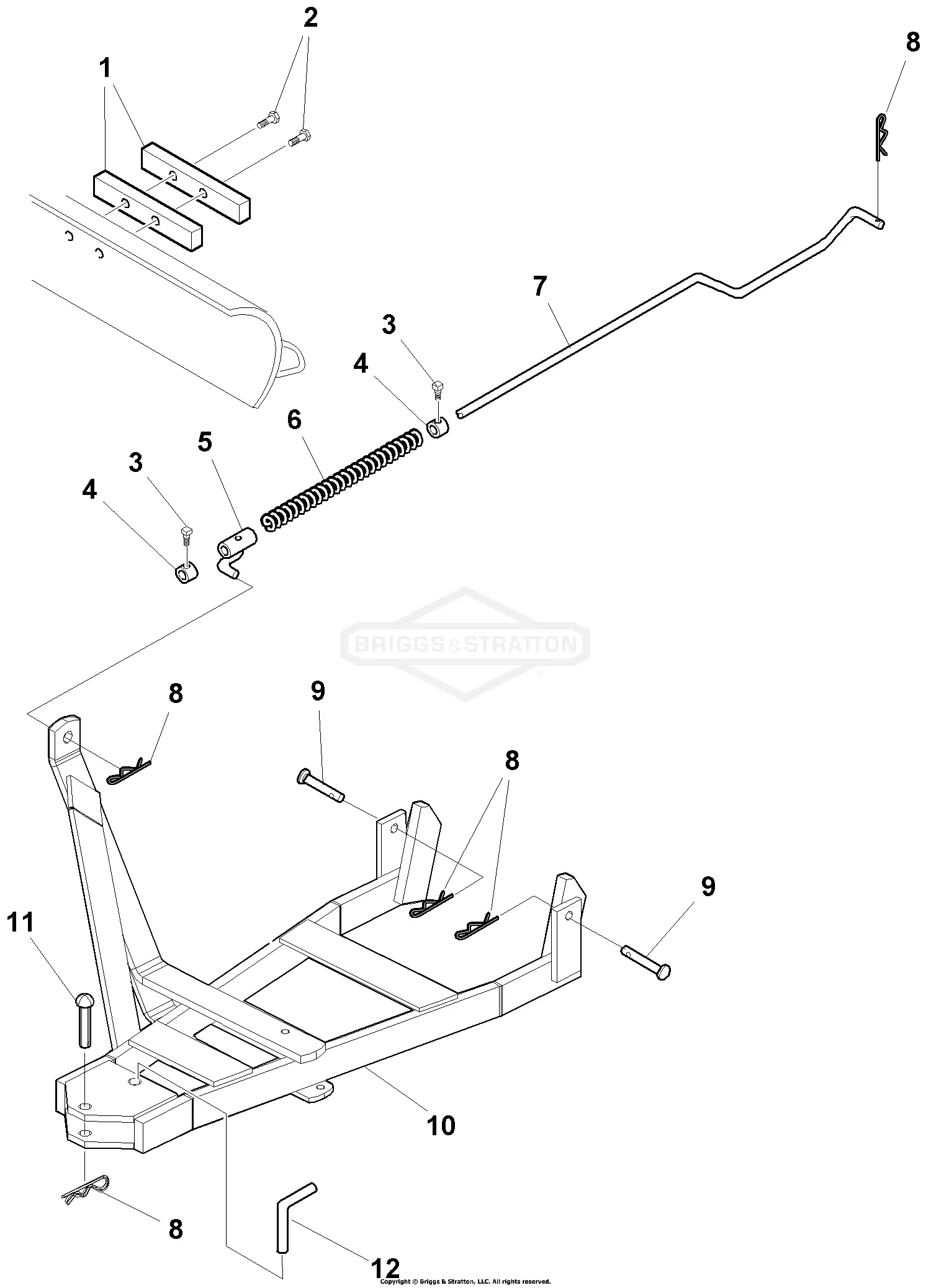 Simplicity 1690497 - Hitch, 42" Dozer Parts Diagrams