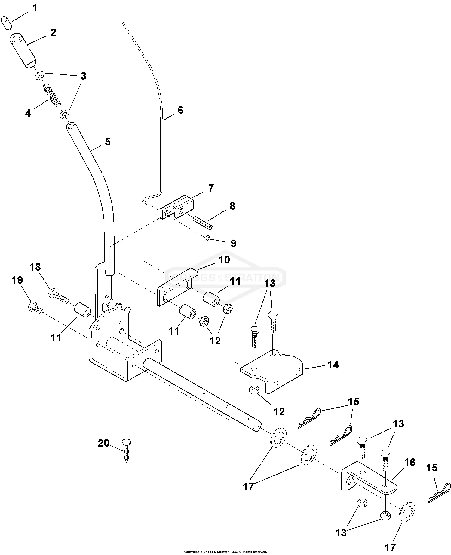 Simplicity 1693866 - Lift Lever, Snowthrower & Dozer Blade Parts Diagrams