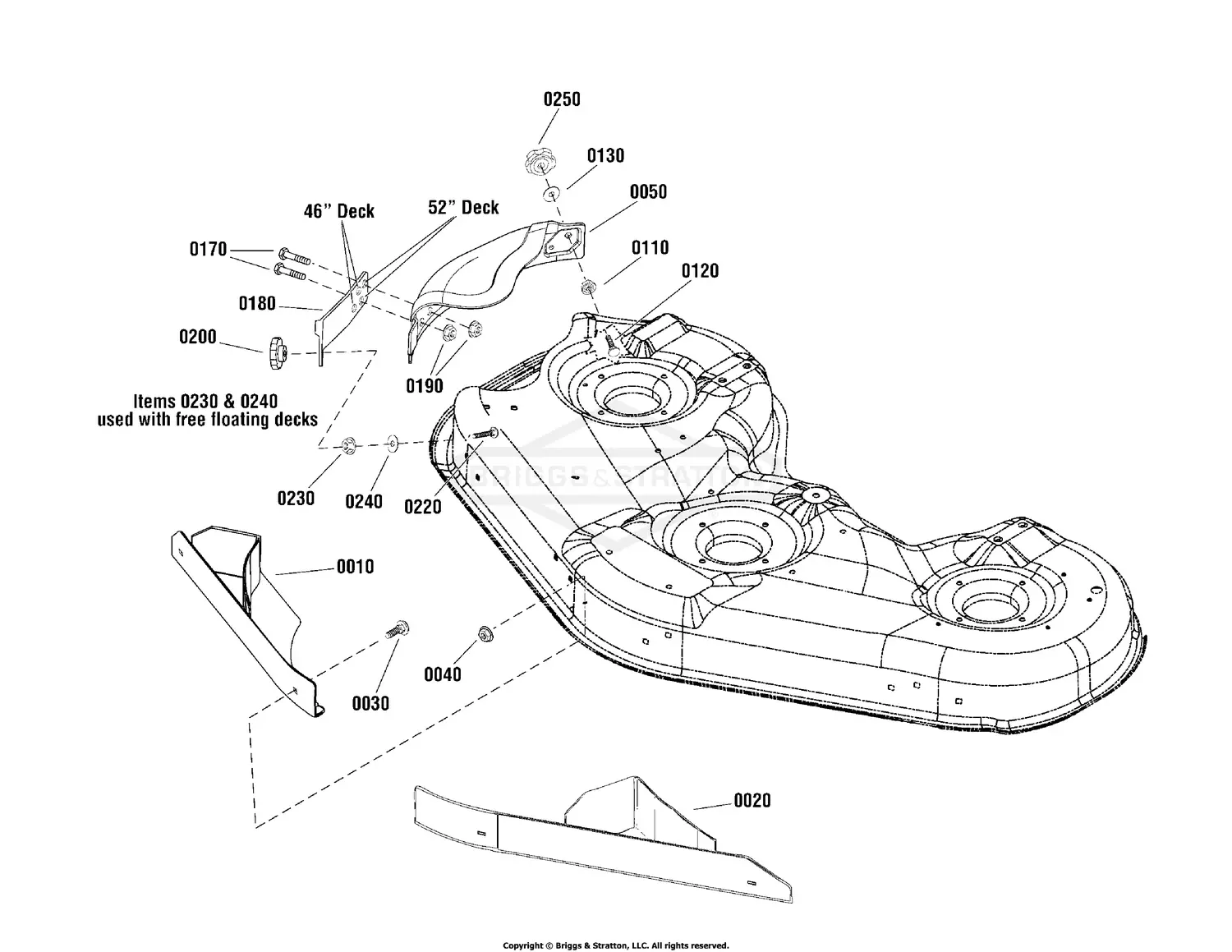Simplicity 1695946YP - Grass Mulcher Kit, 46" Parts Diagrams