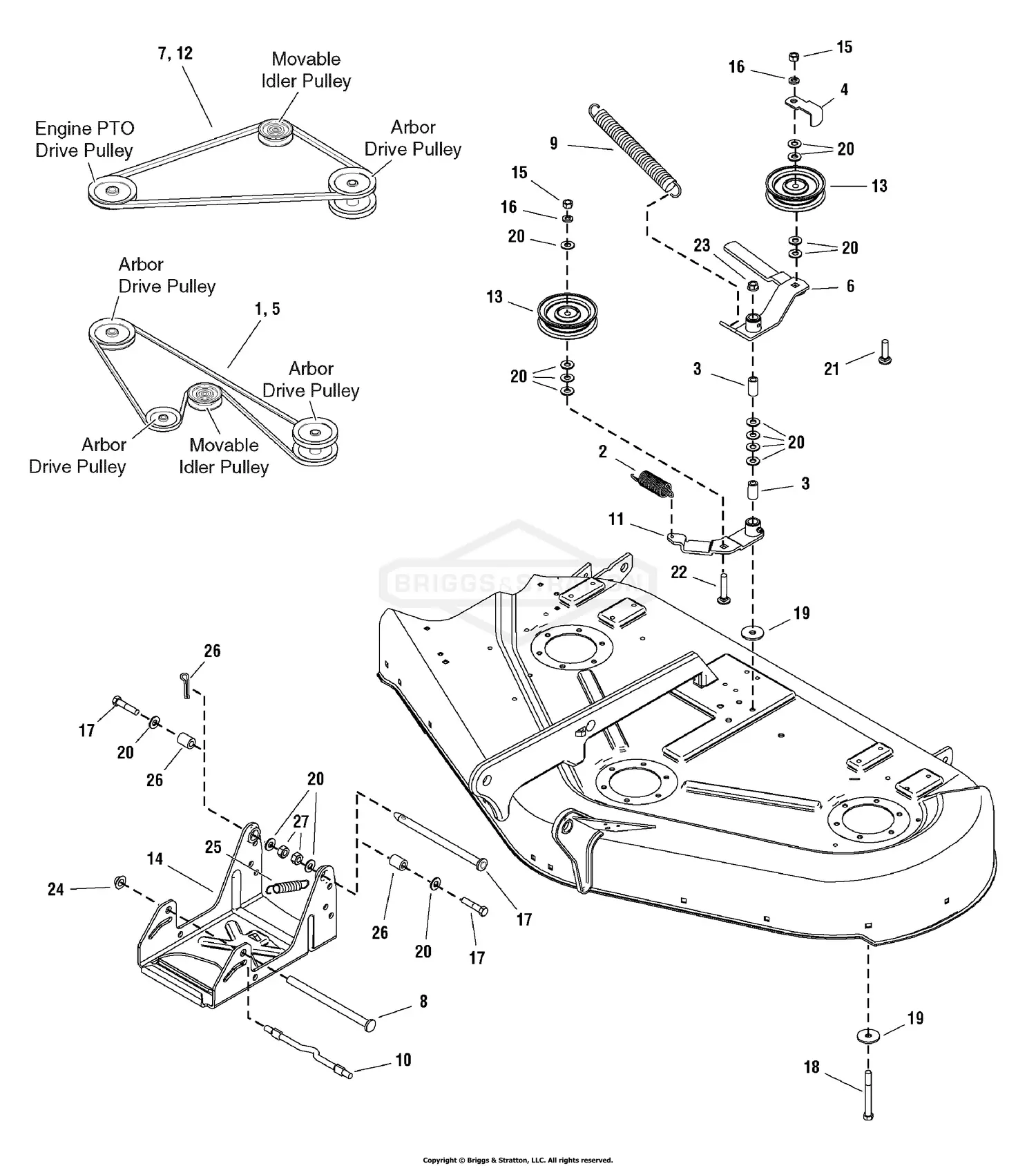 Simplicity 1695183 - 50" Mower Deck Parts Diagrams