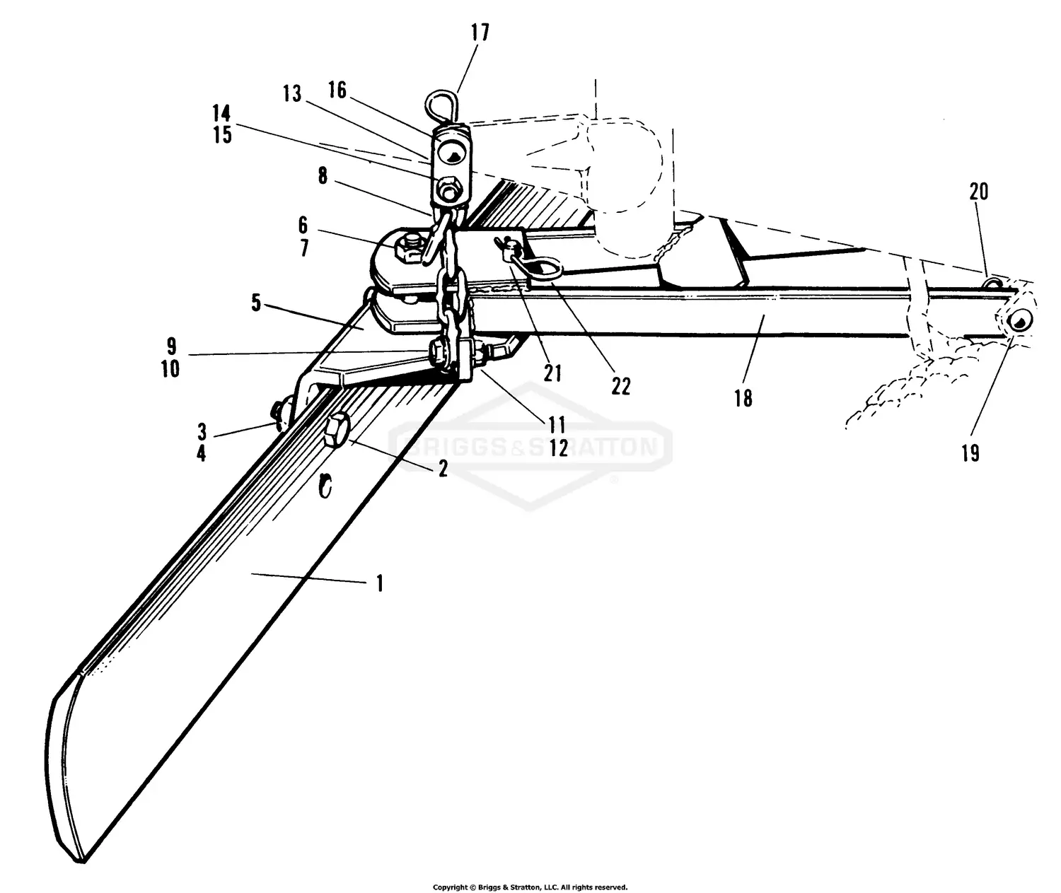 Simplicity 1600006 - 40" Dozer Blade Parts Diagrams