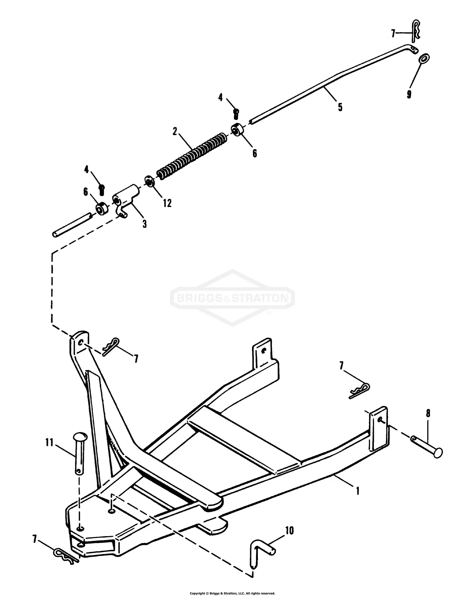 Simplicity 1690087 - 42" Snow Plow & Dozer Blade Hitch Parts Diagrams
