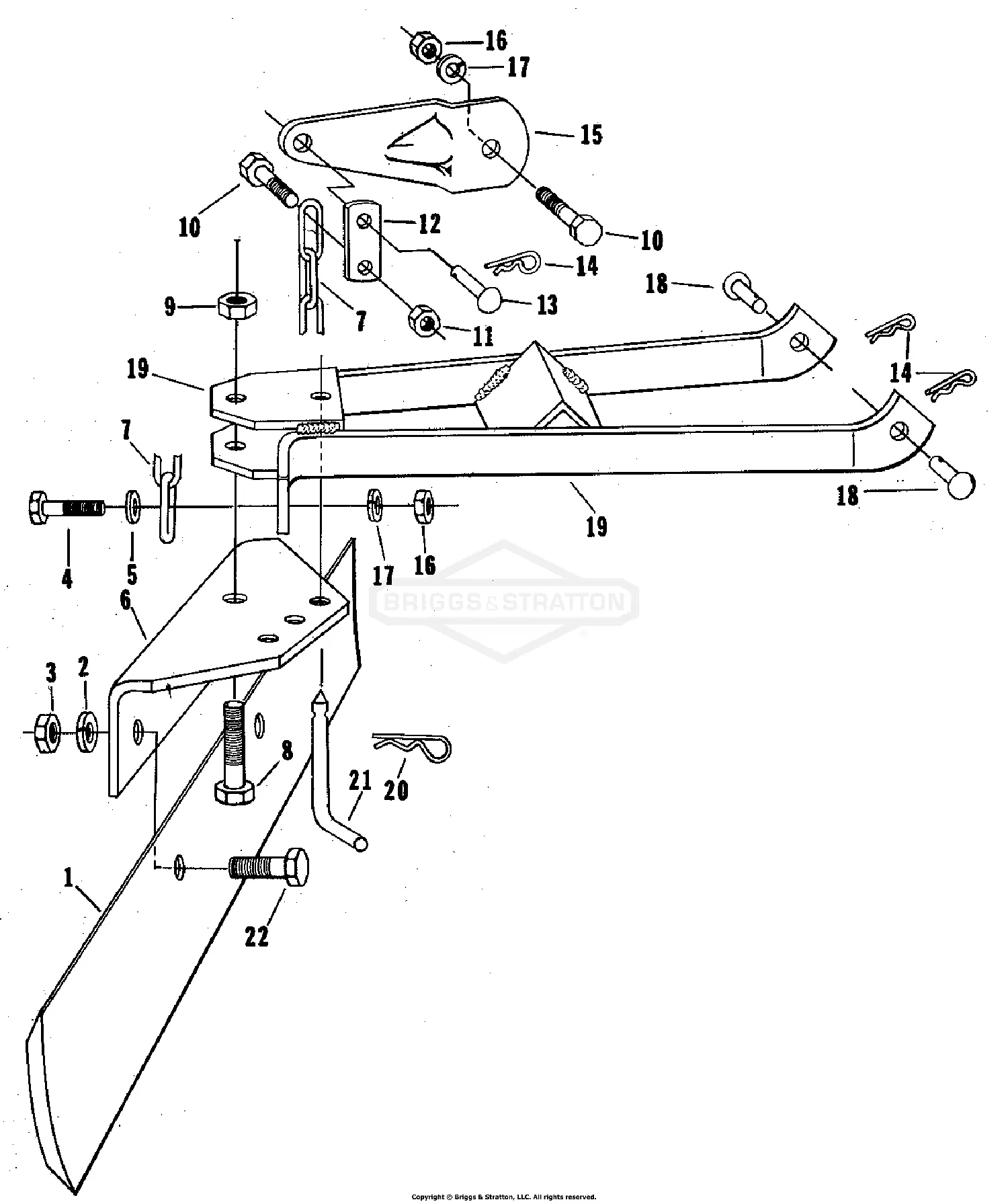 Simplicity 1600144 - 40" Grade Blade Parts Diagrams