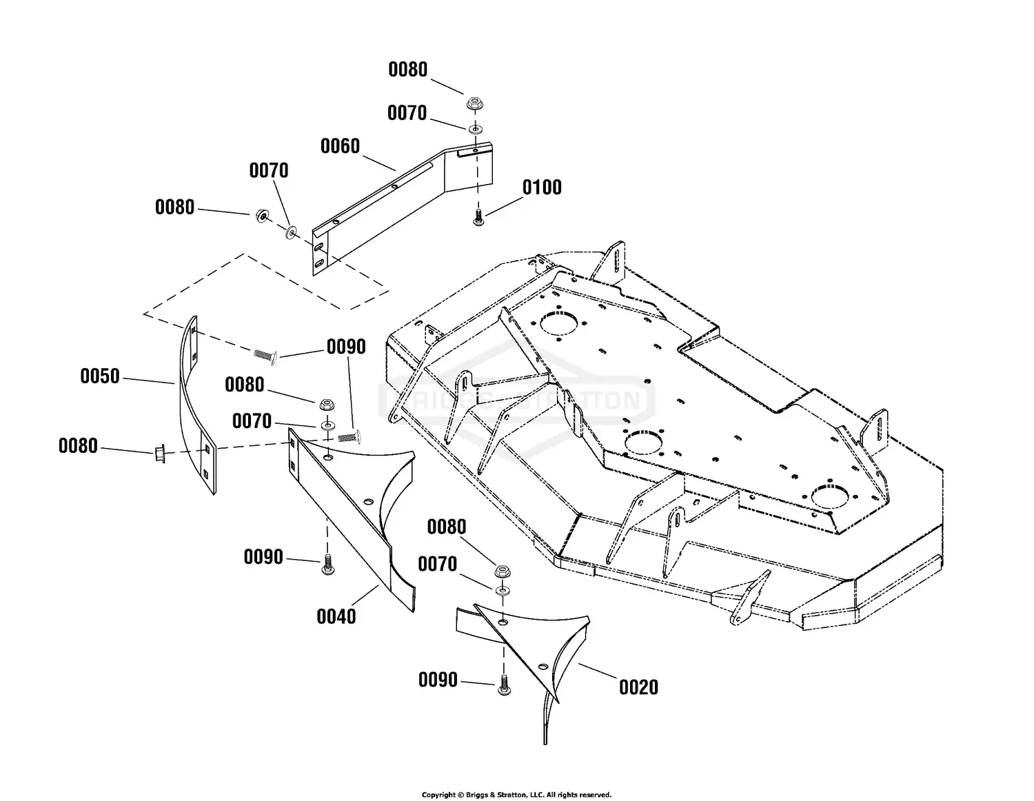 Simplicity 5600526 - Grass Mulcher Kit, 48" ICD Mower (Serial Nos ...