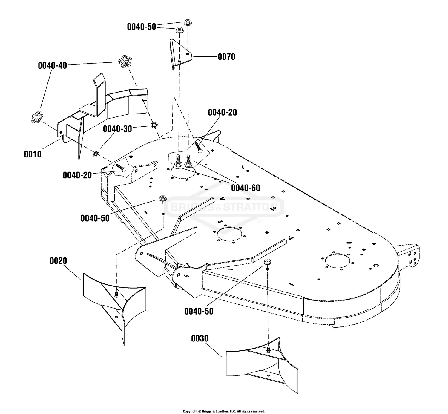 Simplicity 1696693 - Grass Mulcher Kit, 48" Fabricated Mower Deck Parts ...