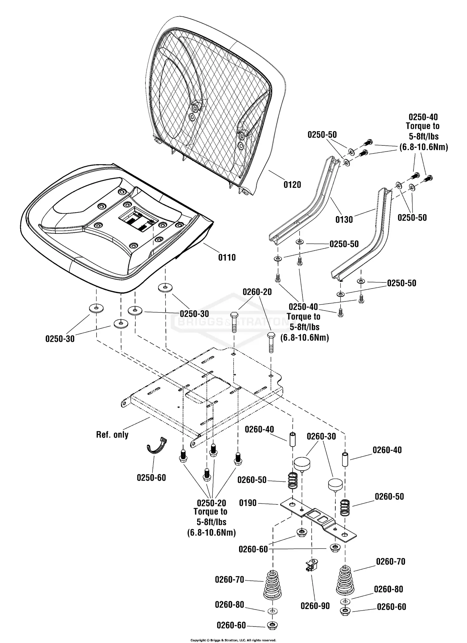 Simplicity 1687860 - Mesh Seat Kit Parts Diagrams