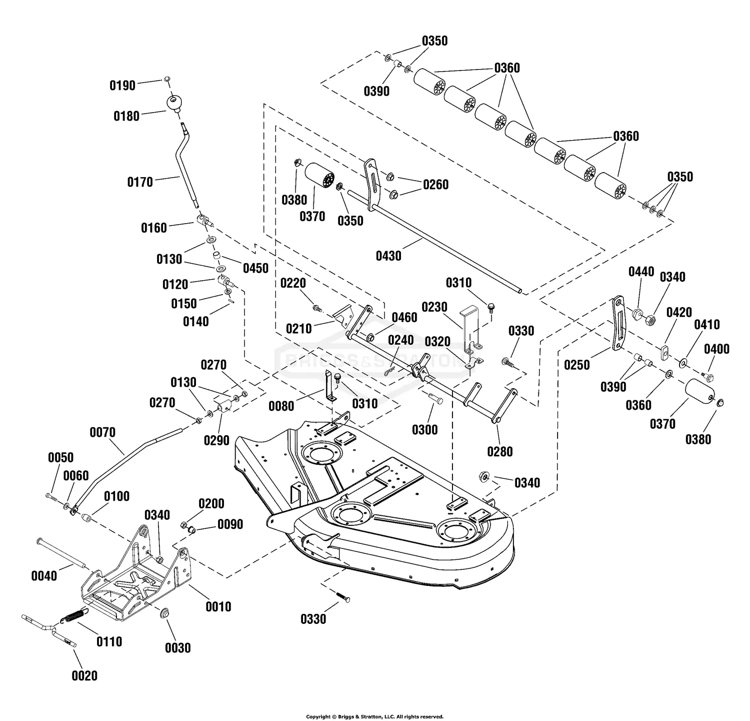 Simplicity 2690967 - MF2522, 22HP B&S Hydro and 44" Mower Deck Parts ...