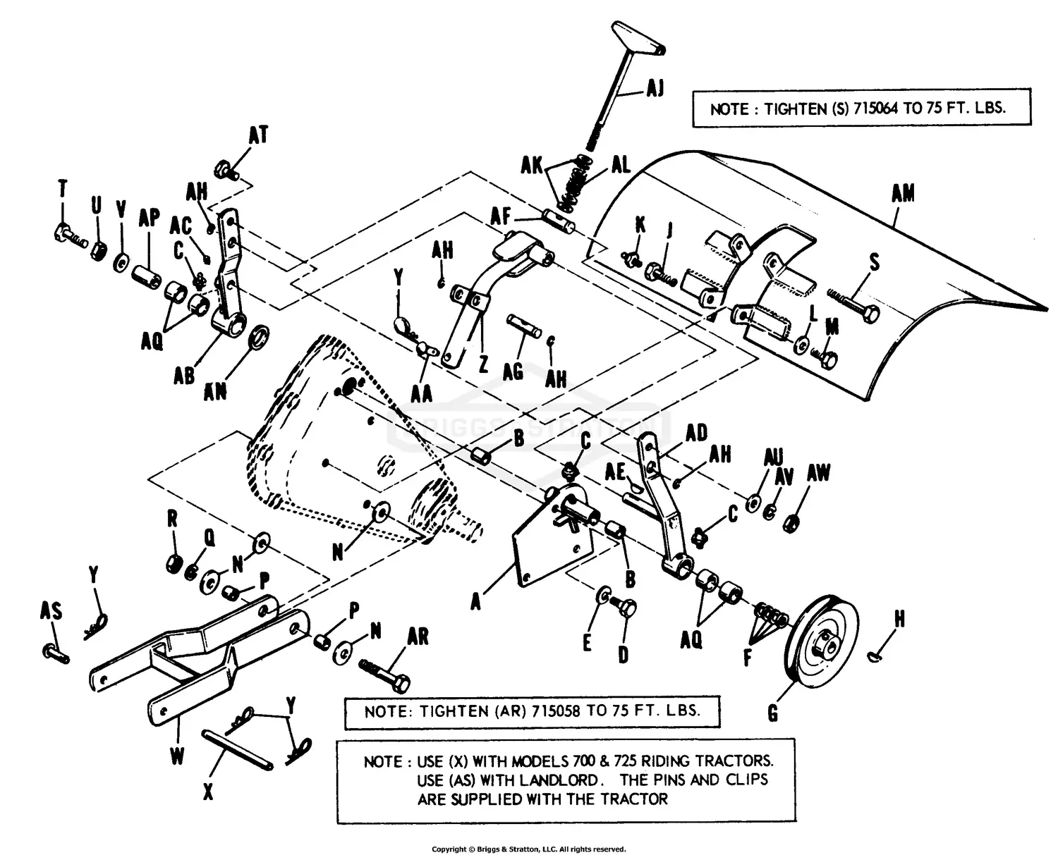 Simplicity 990235 - 725, Riding Tractor Parts Diagrams